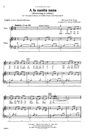 A La Nanita Nana 3-Part Mixed - Arr. David Eddleman